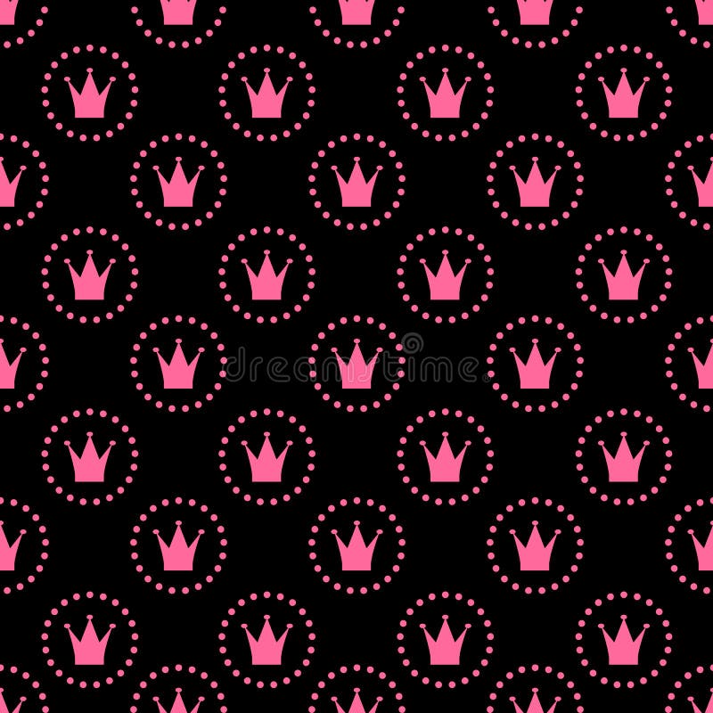 Ejemplo Del Vector De Princesa Seamless Pattern Background Ilustración ...