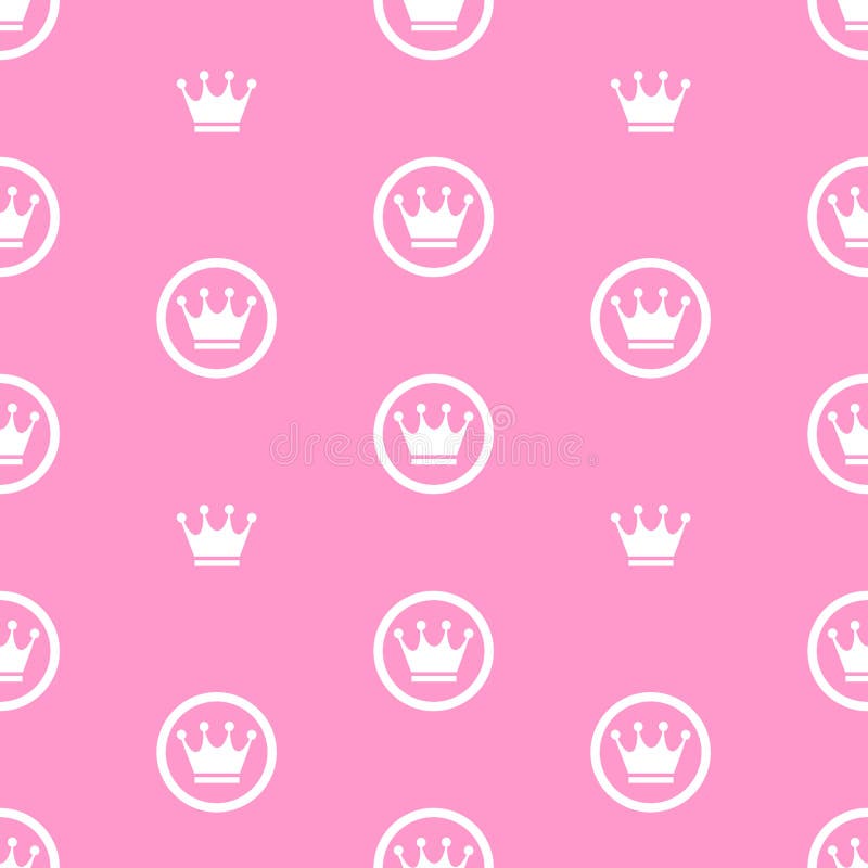 Ejemplo Del Vector De Princesa Seamless Pattern Background Ilustración ...