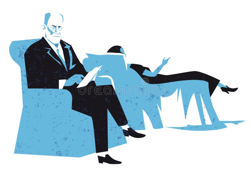 Retrato De Sigmund Freud, Vector Ilustración del Vector - Ilustración ...