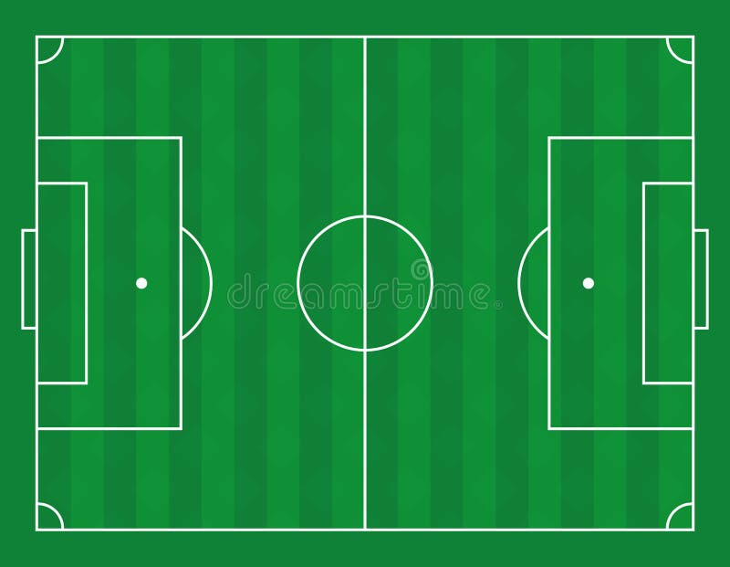 Vector De La Echada Del Campo De Fútbol Del Balompié Con La Pista ...