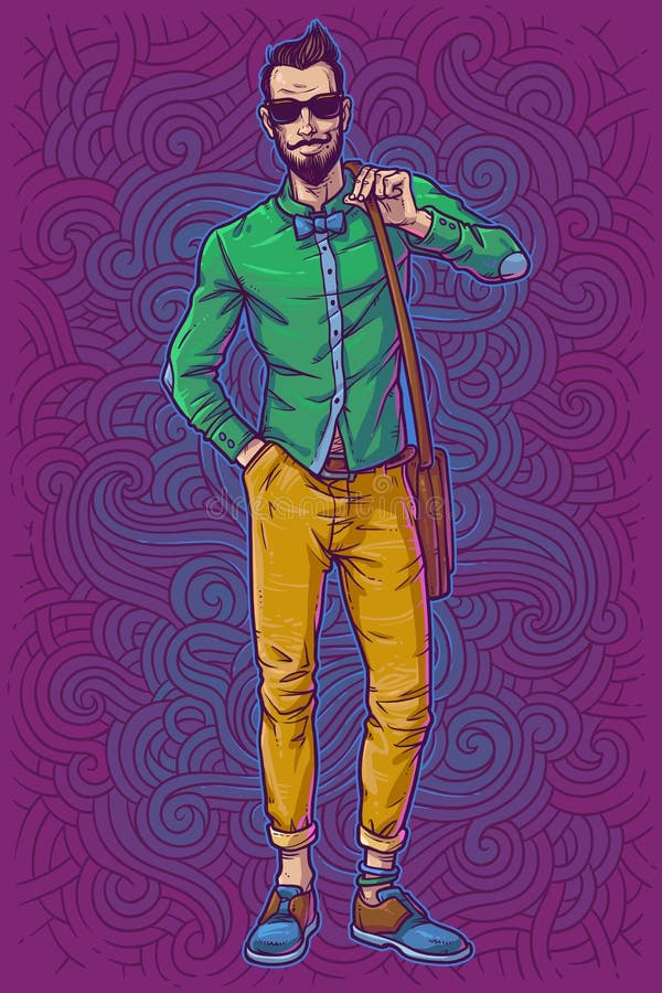 Ejemplo Del Vector De Un Individuo De Moda Ilustración del Vector ...