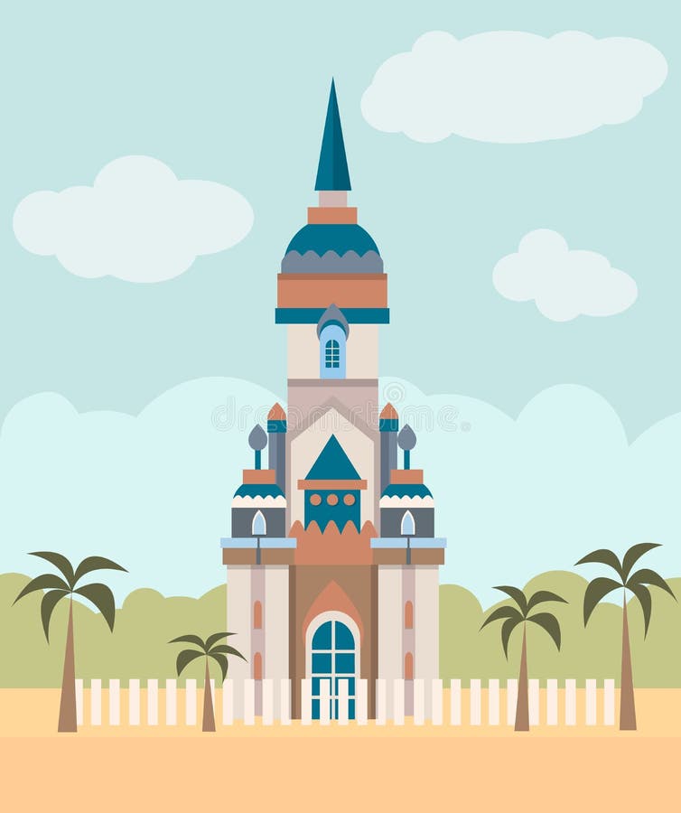 Ejemplo Del Vector De Un Palacio Plano Ilustración del Vector ...