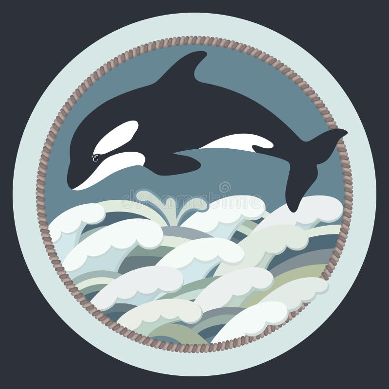 Ejemplo Del Vector De Una Orca Negra Ilustración del Vector ...