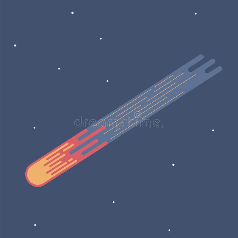 Ejemplo Del Vector Del Cometa Ilustración del Vector - Ilustración de ...