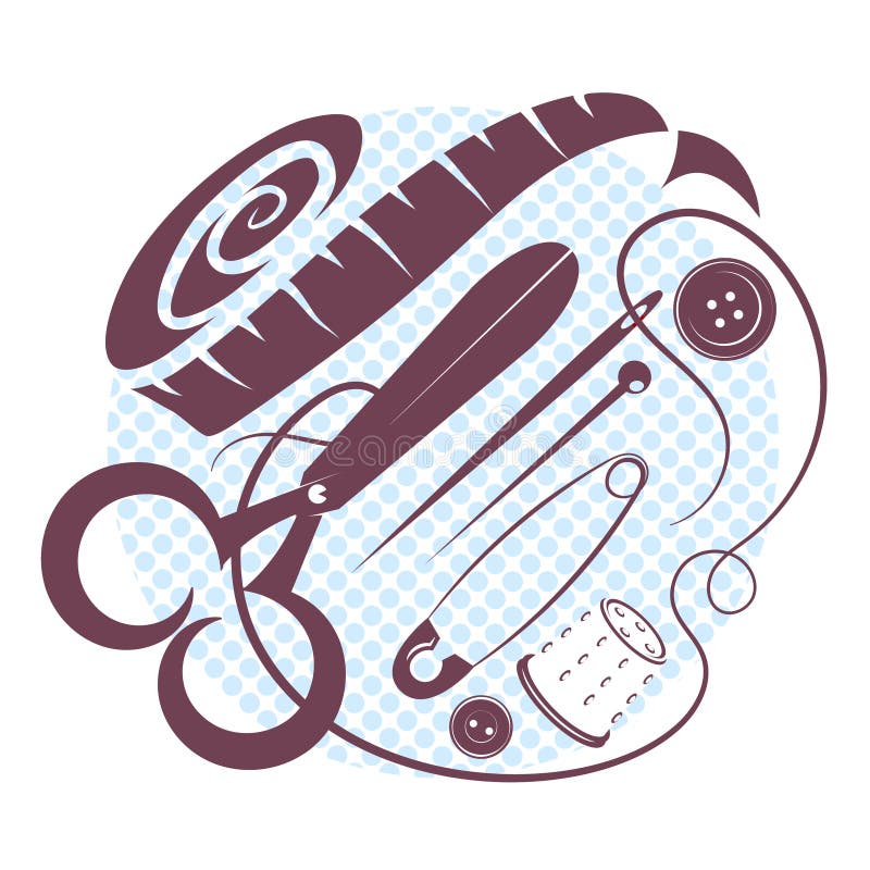 Ejemplo Del Vector Del Equipo De Costura Ilustración del Vector ...