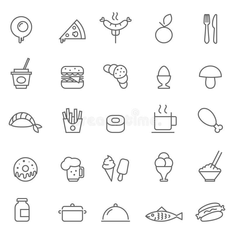 Ejemplo Del Vector Del Icono De La Comida Ilustración del Vector ...