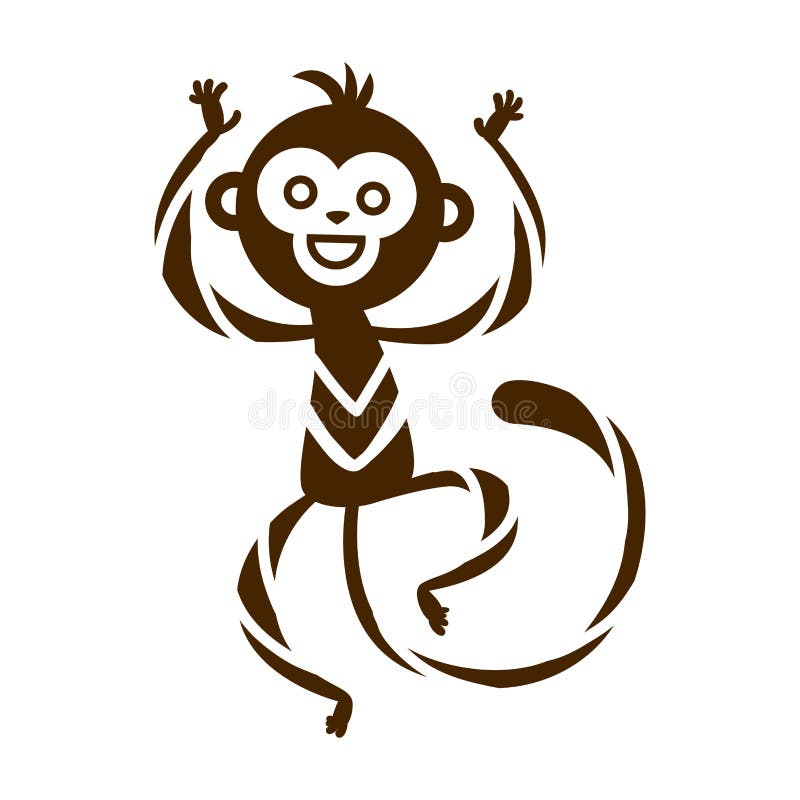 Ejemplo Del Vector Del Mono Ilustración del Vector - Ilustración de ...