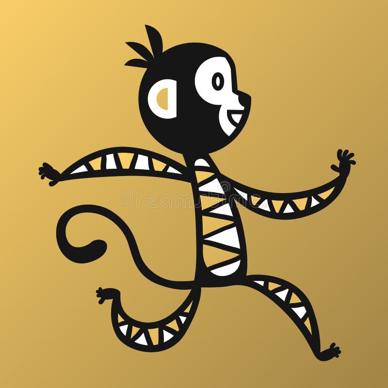 Ejemplo Del Vector Del Mono Ilustración del Vector - Ilustración de ...