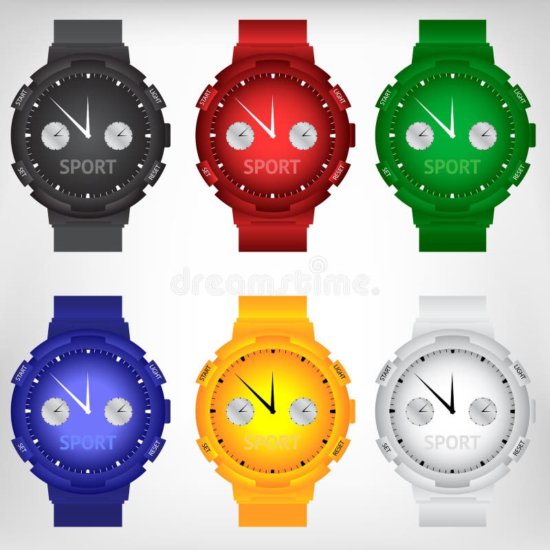 Ejemplo Del Vector Del Reloj Moderno Ilustración del Vector ...