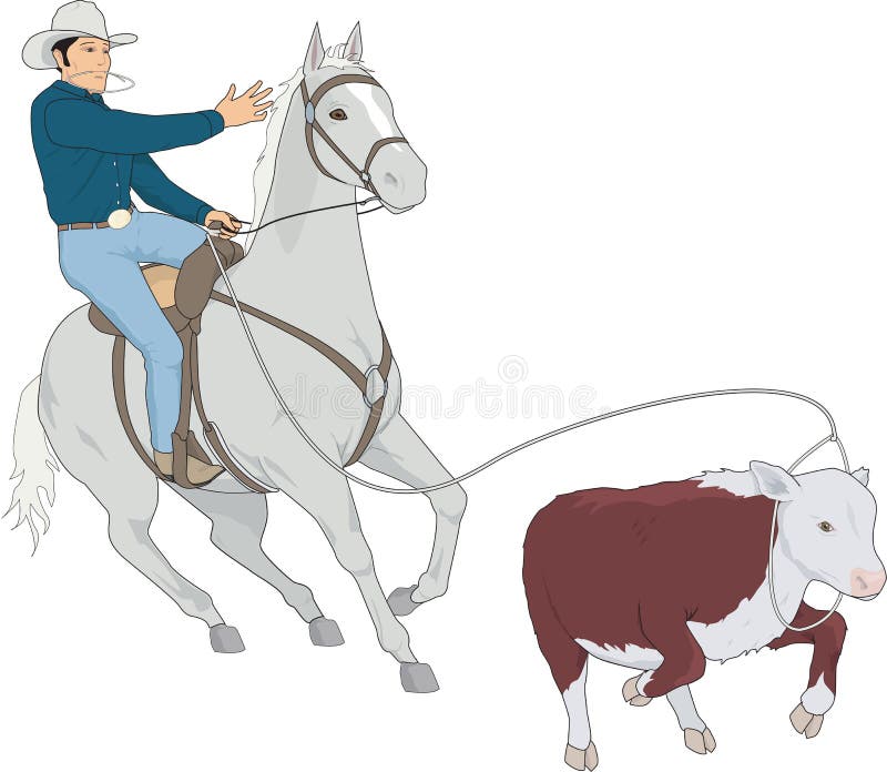 Roping Ilustraciones Stock, Vectores, Y Clipart – (1,807 Ilustraciones ...