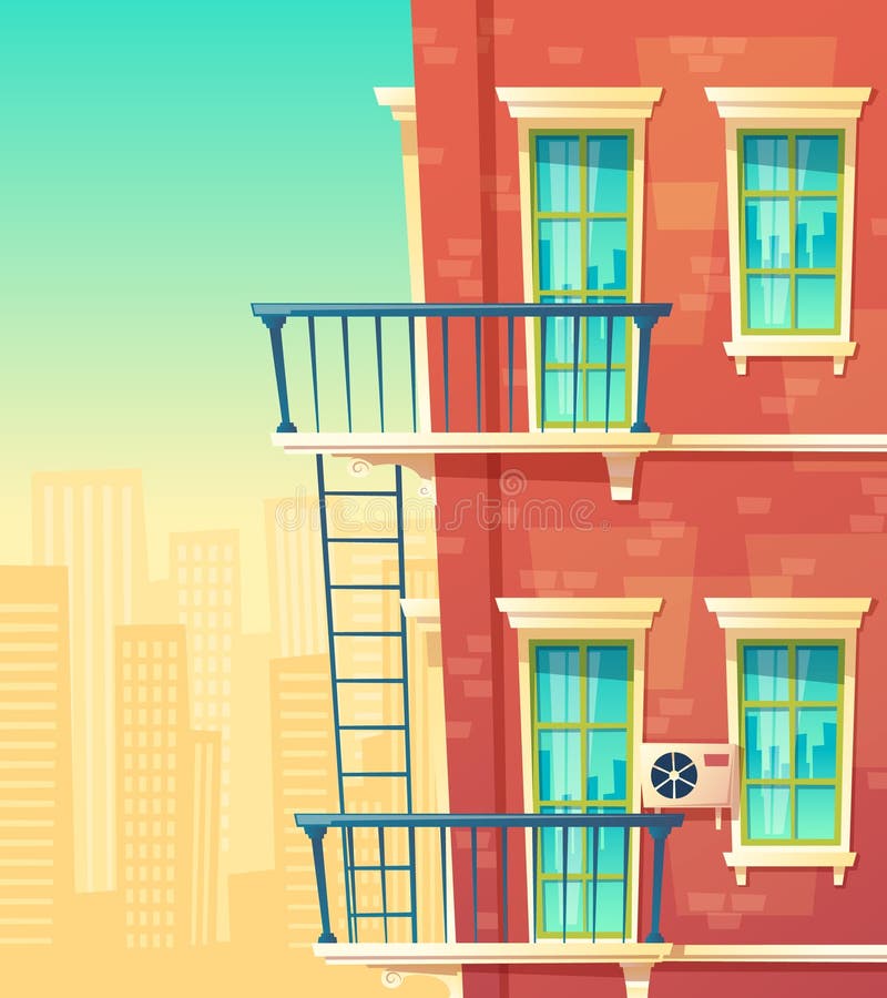 Ejemplo Del Vector Del Elemento De La Fachada De La Casa Ilustración ...