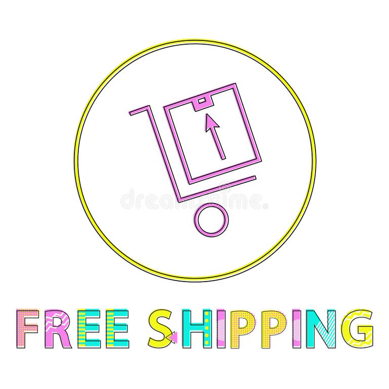 Ejemplo Del Vector Del Envío Gratis, Esquema Linear Ilustración del Vector - Ilustración de ...