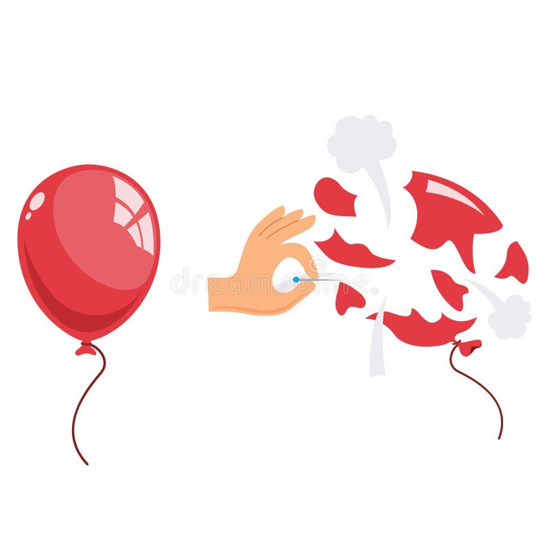 Ejemplo Del Vector Del Globo Hecho Estallar Ilustración del Vector ...