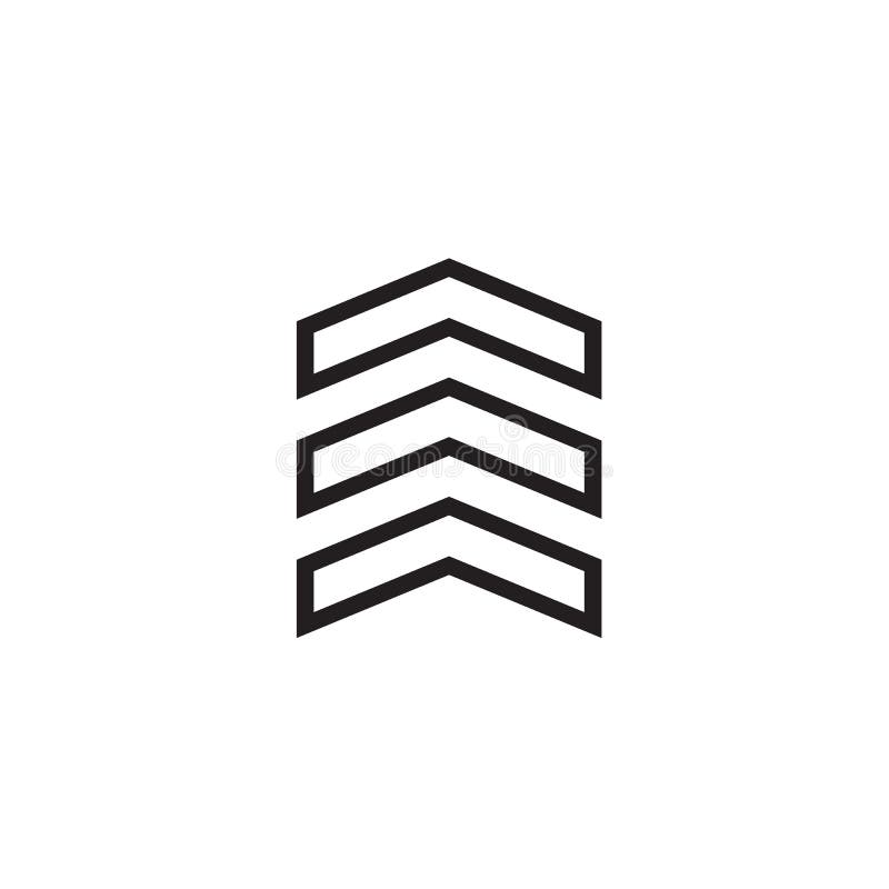 Muestra Y Símbolo Del Vector Del Icono De Chevron Aislados En El Fondo ...