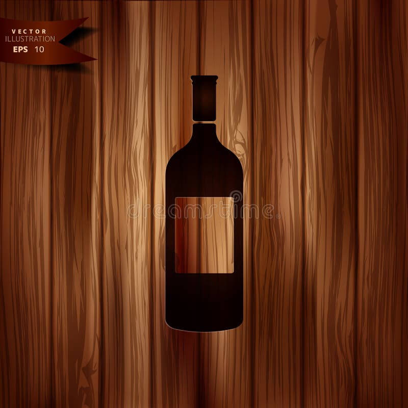 Ejemplo Del Vector Del Icono De La Botella De Vino Ilustración del ...