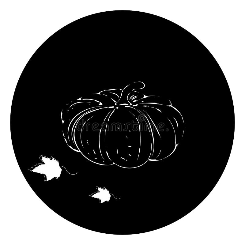 Ejemplo Del Vector Del Icono De La Calabaza Ilustración del Vector ...