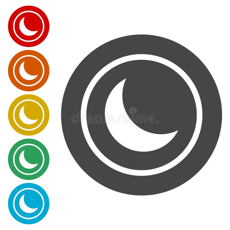 Ejemplo Del Vector Del Icono De La Luna Ilustración del Vector ...