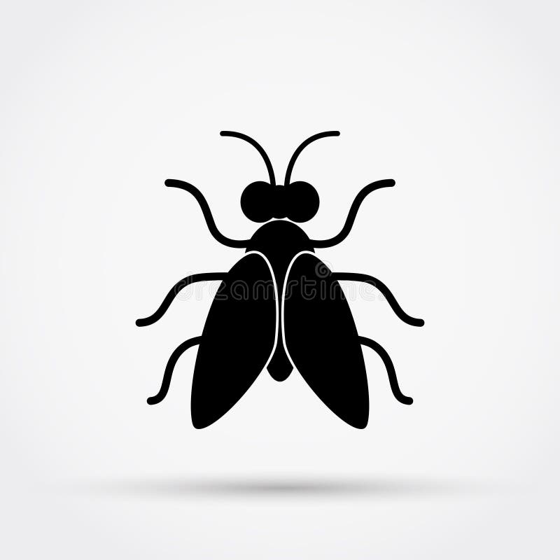 Ejemplo Del Vector Del Icono De La Mosca Ilustración del Vector ...