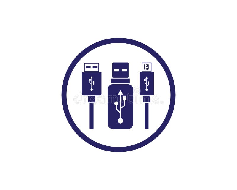 Ejemplo Del Vector Del Icono Del Usb Ilustración del Vector ...