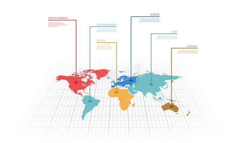 Ejemplo Del Vector Infographic Del Mapa Del Mundo Ilustración del ...