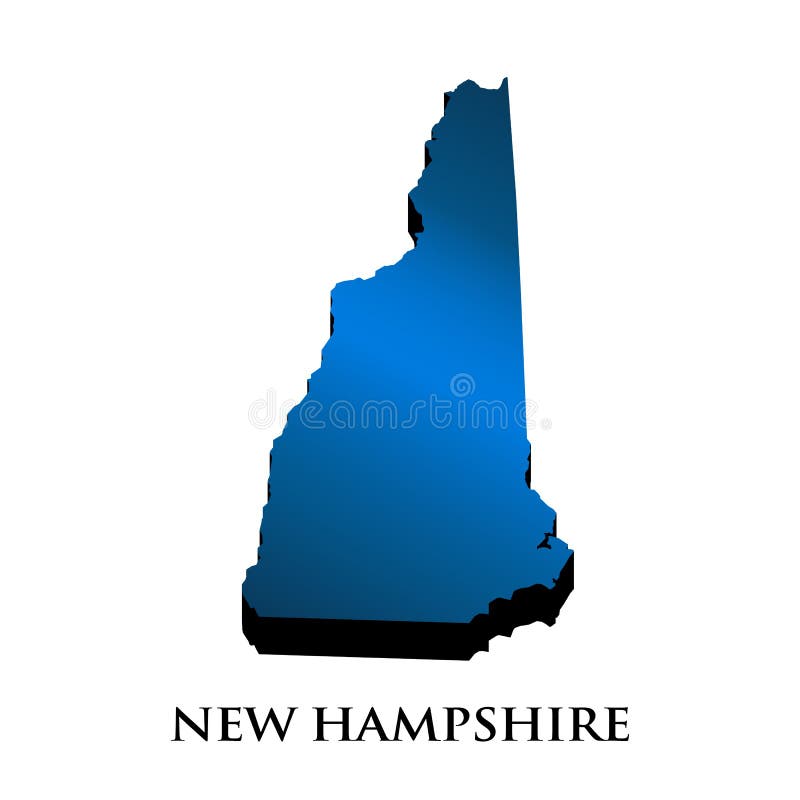 Ejemplo Del Vector Del Mapa De New Hampshire 3D Ilustración del Vector ...