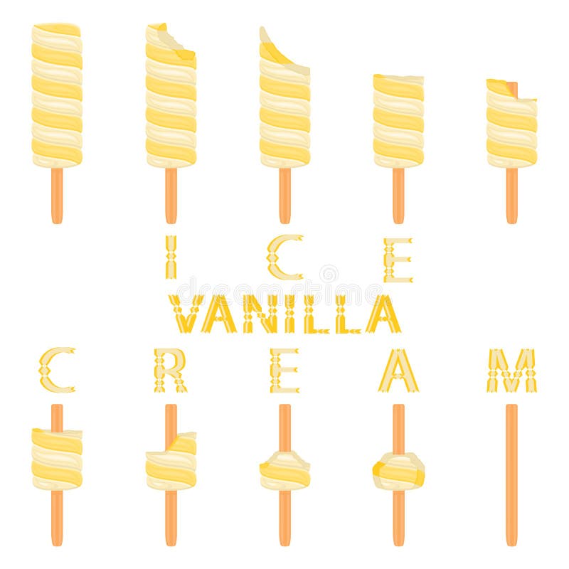 Ejemplo Del Vector Para El Helado Natural Ilustración del Vector ...
