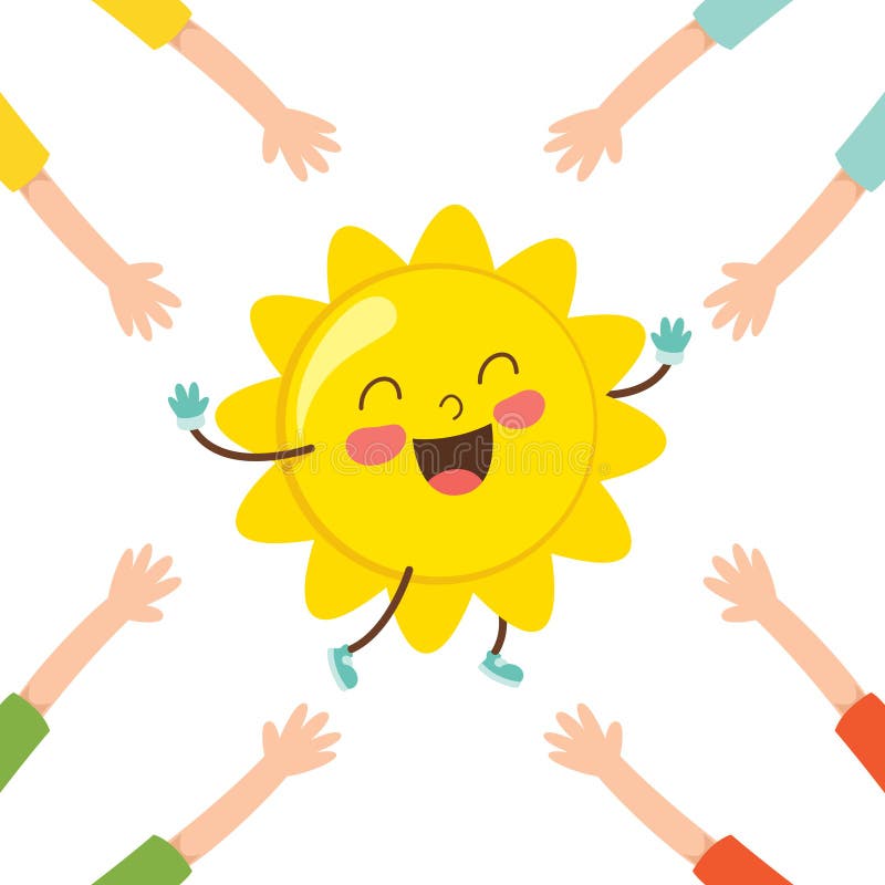 Ejemplo Del Vector Del Sol De La Historieta Ilustración del Vector ...