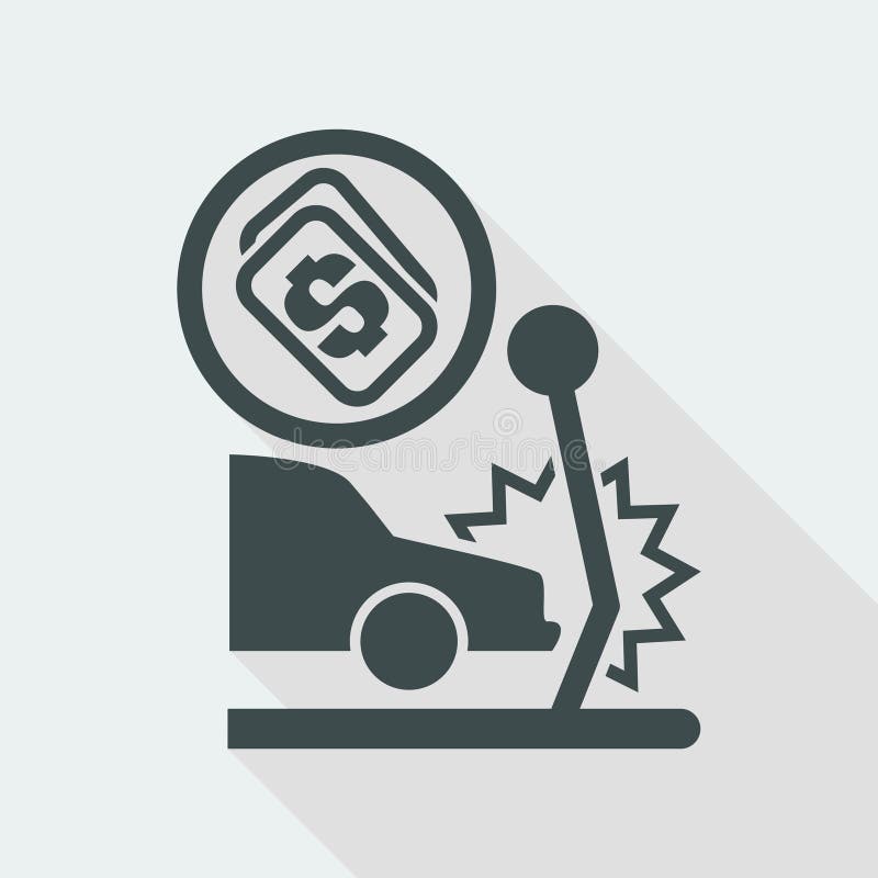 Ejemplo Del Vector Del Solo Icono Aislado Del Choque De Coche ...
