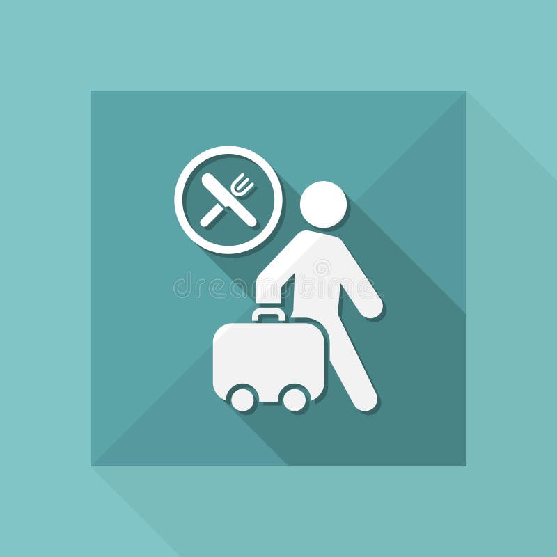 Ejemplo Del Vector Del Solo Icono Aislado De La Comida Del Viaje ...