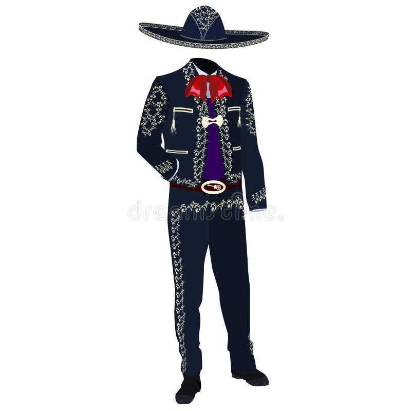 El Traje Del Músico Del Mariachi Parte El Ejemplo Del Vector ...