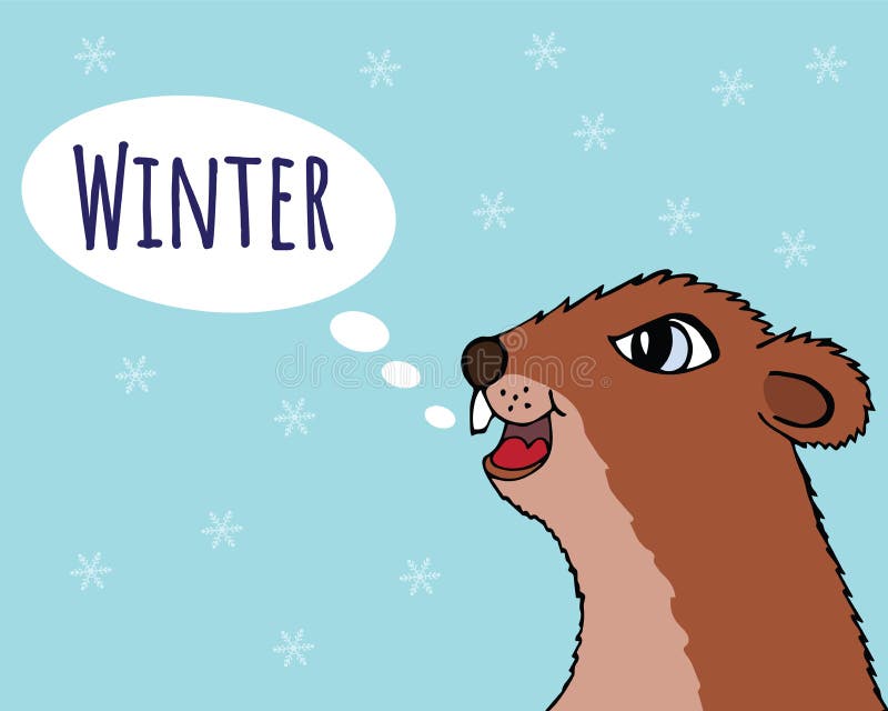 Ejemplo Feliz Del Vector Del Día De La Marmota Ilustración del Vector ...