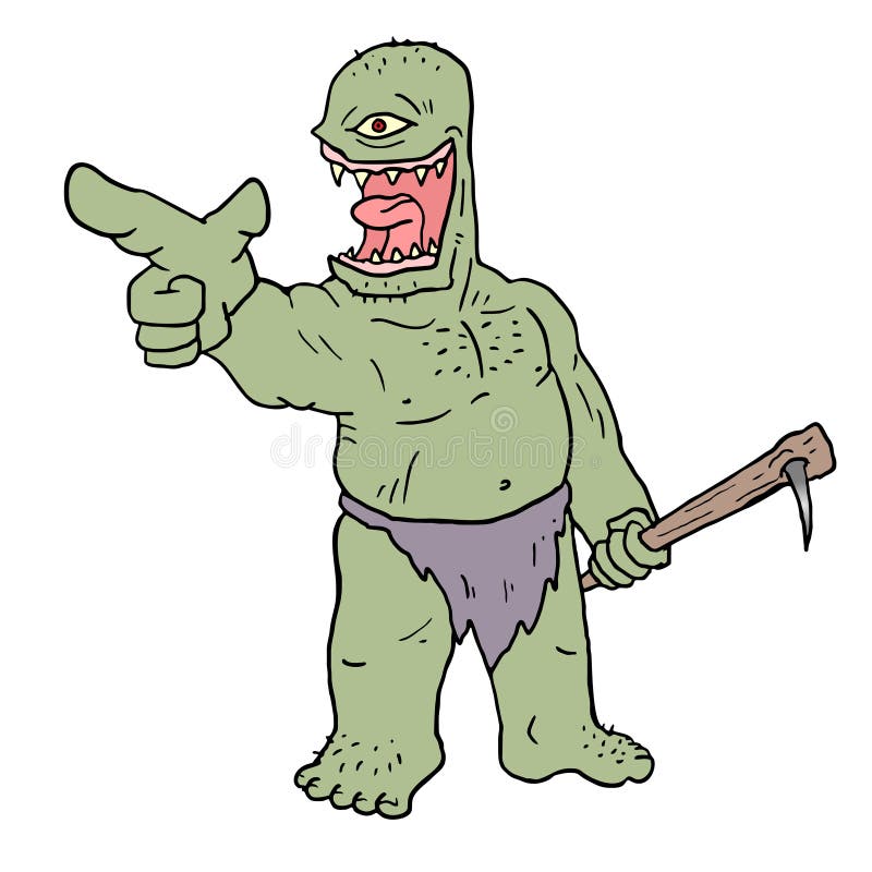 Ejemplo fuerte del ogro ilustración del vector. Ilustración de creativo ...