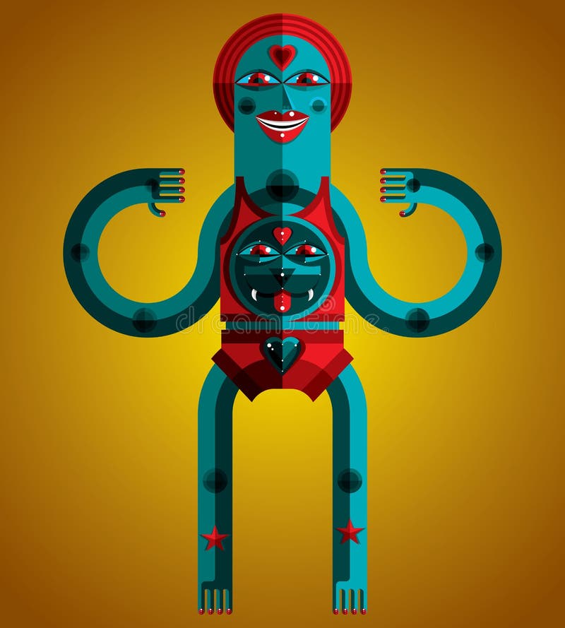 Ejemplo Gráfico Del Vector, Carácter Antropomorfo Aislado, Ilustración ...