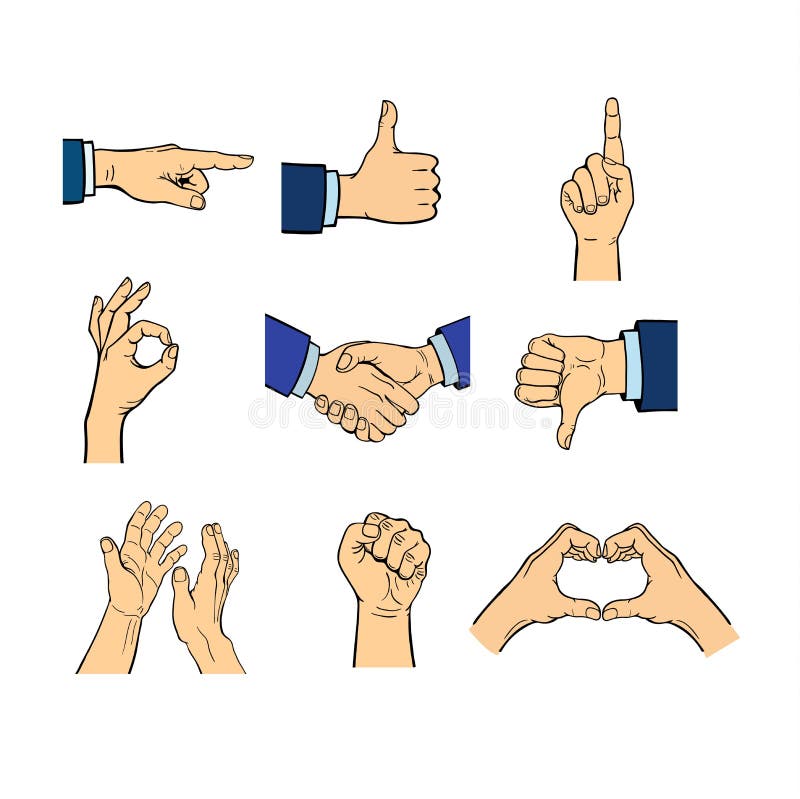 Ejemplo Humano Del Vector De Las Manos Ilustración del Vector ...