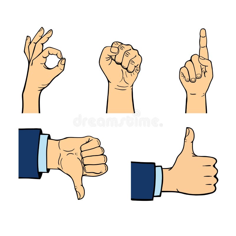 Ejemplo Humano Del Vector De Las Manos Ilustración del Vector ...