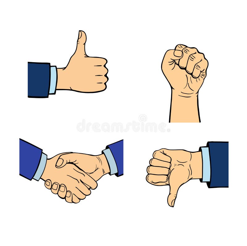 Ejemplo Humano Del Vector De Las Manos Ilustración del Vector ...