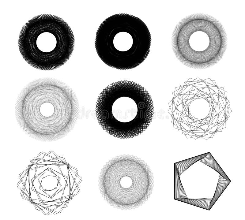 Círculos Incompletos Con Efecto A Mano Fije 9 Círculos Sucios ...