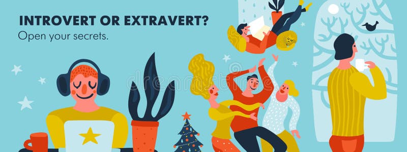 Ejemplo Introvertido O Extravertido Del Jefe Ilustración del Vector ...