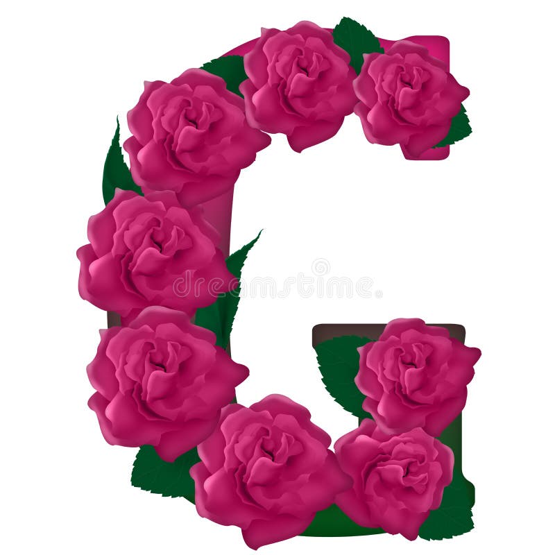 Ejemplo Lindo De La Flor De G De La Letra Foto de archivo - Ilustración ...