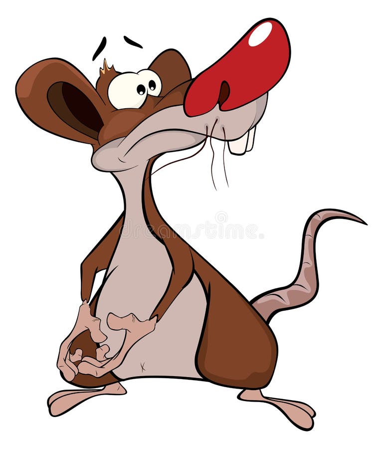 Linda Ilustración De Una Rata. Dibujo Animado Ilustración del Vector ...