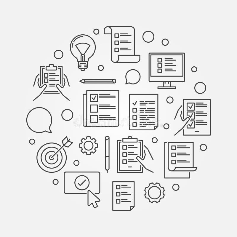 Iconos Lineales De Planificación, Signos, Símbolos, Conjunto De Ilustraciones De Línea Vectorial ...