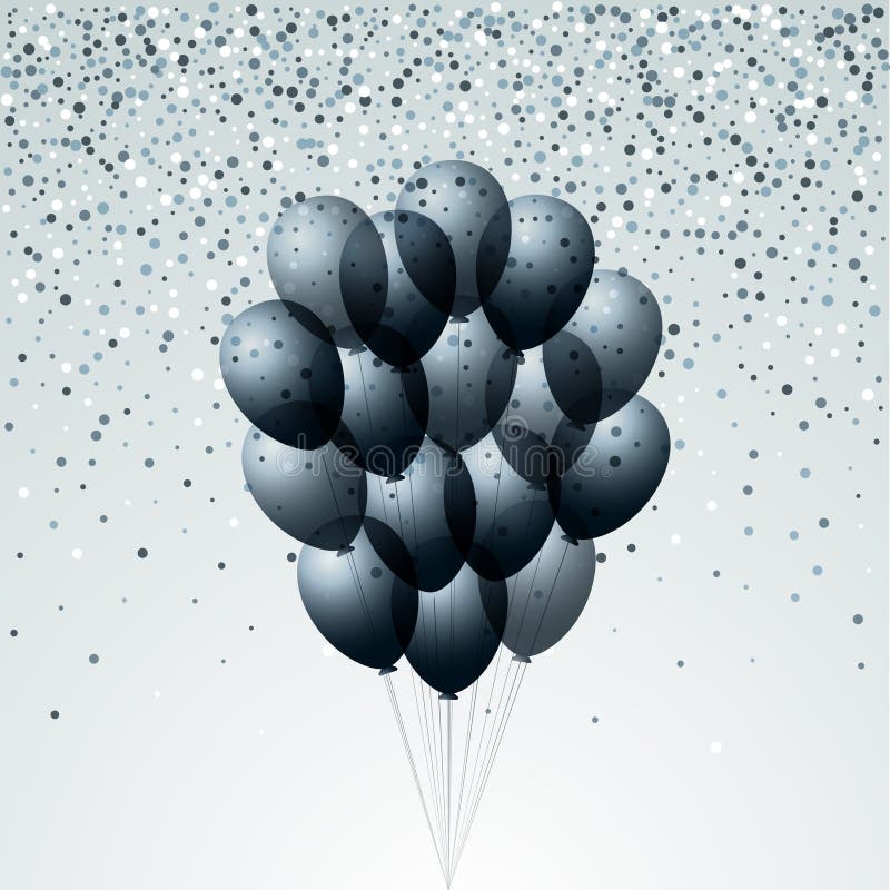Ejemplo Negro Del Vector De Los Globos Ilustración del Vector ...