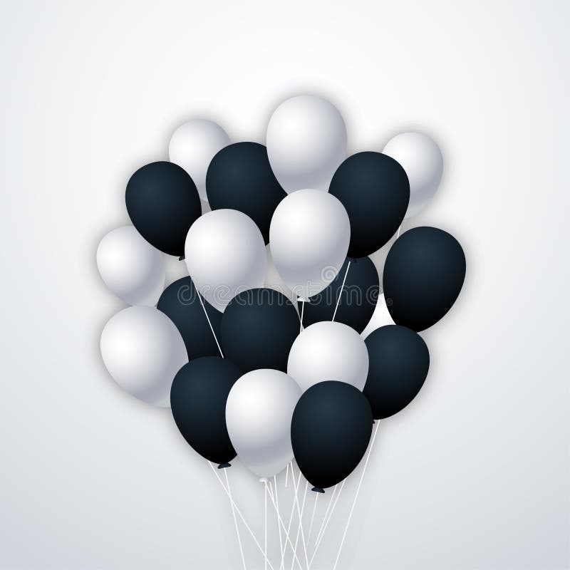 Ejemplo Negro Del Vector De Los Globos Ilustración del Vector ...