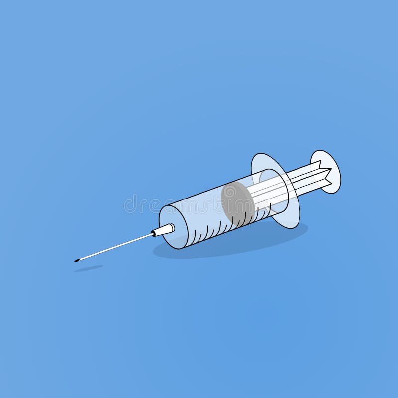 Ejemplo plano del cyringe ilustración del vector. Ilustración de nadie - 104828536