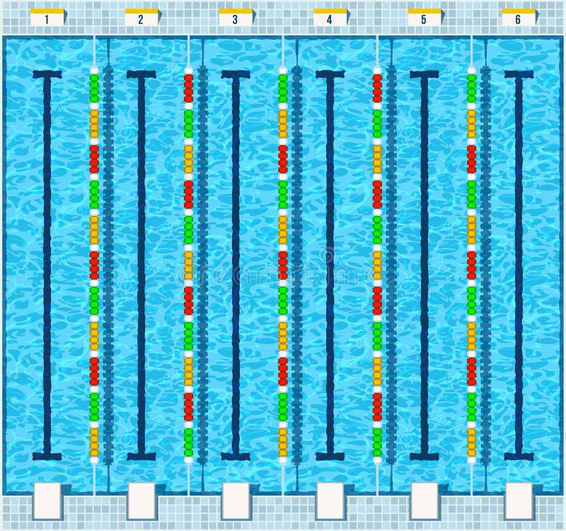 Ejemplo Plano Del Vector De La Piscina Ilustración del Vector ...