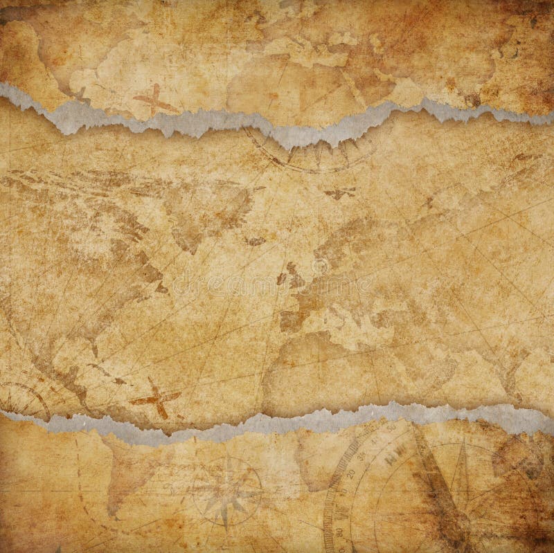 Ejemplo Rasgado Vintage Del Mapa Del Mundo Imagen de archivo - Imagen ...