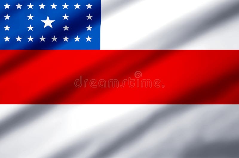 Ejemplo Realista De La Bandera De Amazonas Stock de ilustración ...