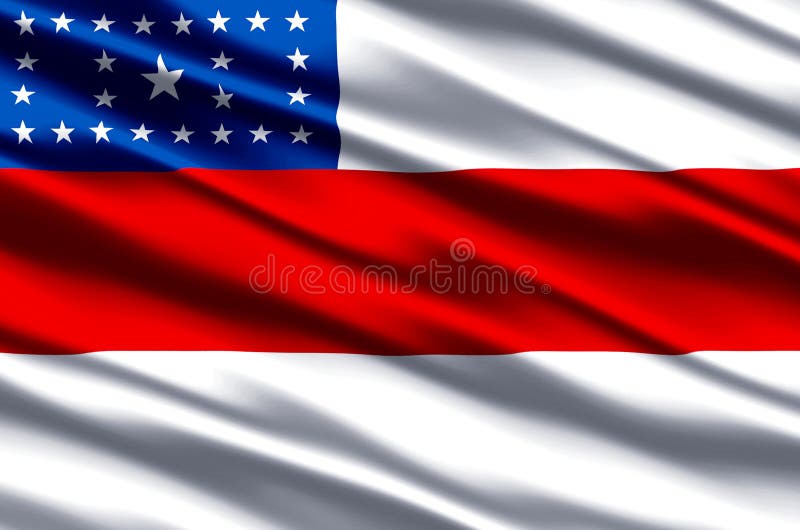 Ejemplo Realista De La Bandera De Amazonas Stock de ilustración ...