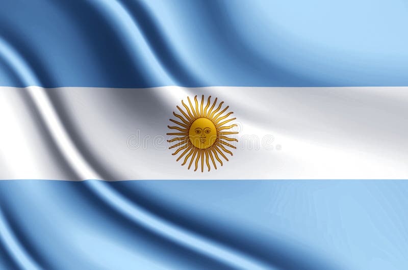 Ejemplo Realista De La Bandera De La Argentina Stock de ilustración ... Ejemplo Realista De La Bandera De La Argentina Stock de ilustración ...