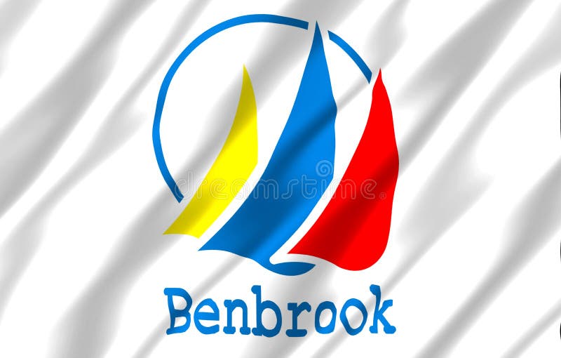 Ejemplo Realista De La Bandera De Benbrook Stock de ilustración ...